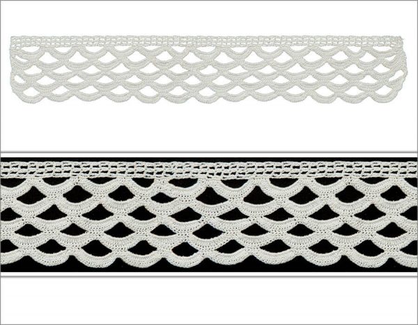 Wavy and Folded Edging Crochet - Valery Accessory
