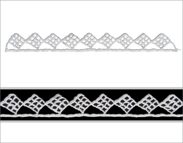 Latticed Diamond Edging Work - Valery Accessory