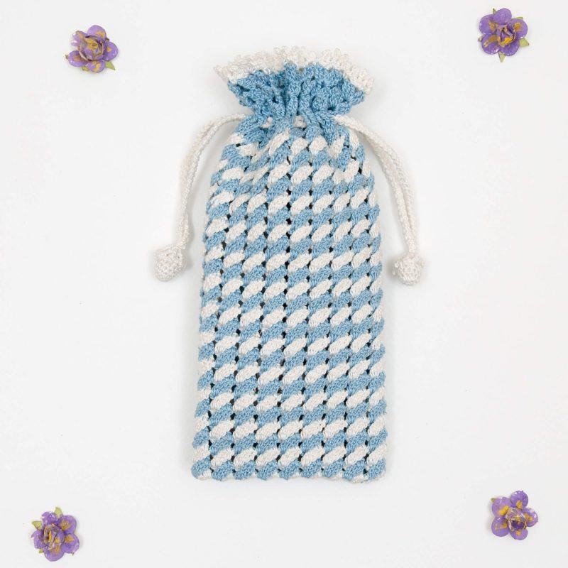 Crochet Pouch With Braiding Texture - Valery Accessory