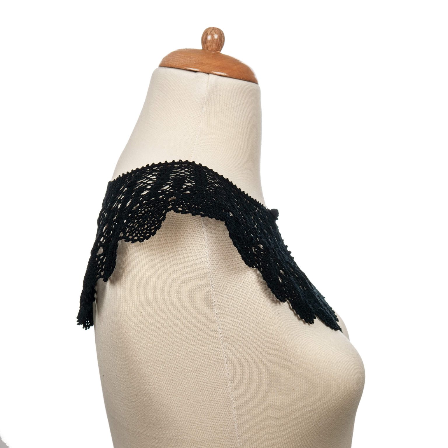 Vintage Style Detachable Handmade Black Crochet Peter Pan Collar ...